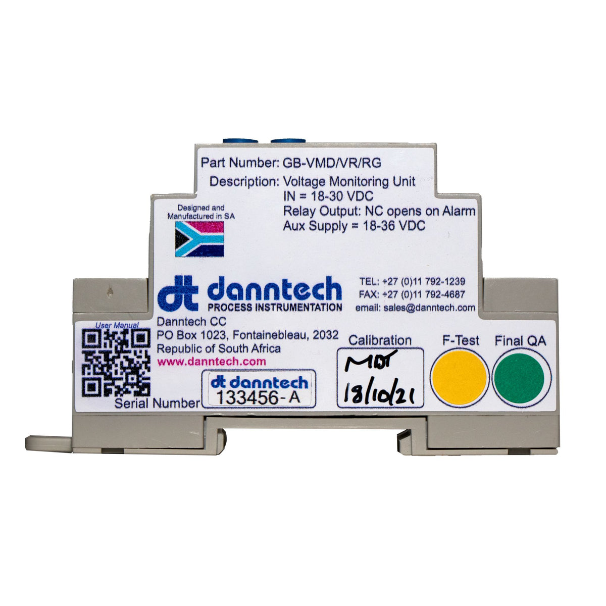 DC Voltage Monitoring Unit - Alarm Relay Output – Danntech