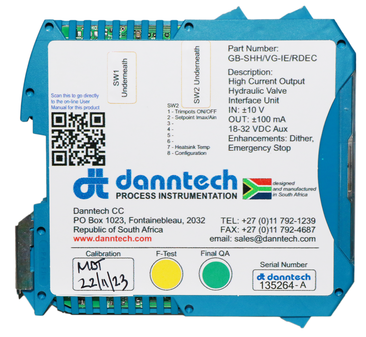 High Current Output Hydraulic Valve Interface Unit – Danntech